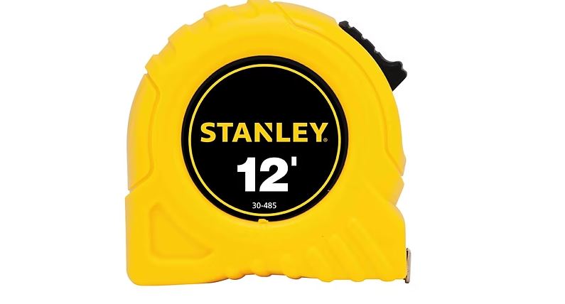 Stanley 12” Plastic Tape Measure – Surface Prep Supply
